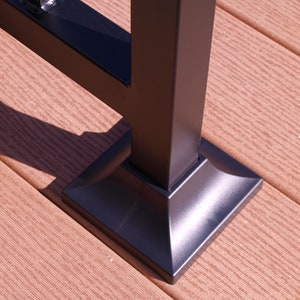 1-1/4" Inch Square Fence Post Cover Shoe Skirt 3-1/2" Inch Base. Square ...