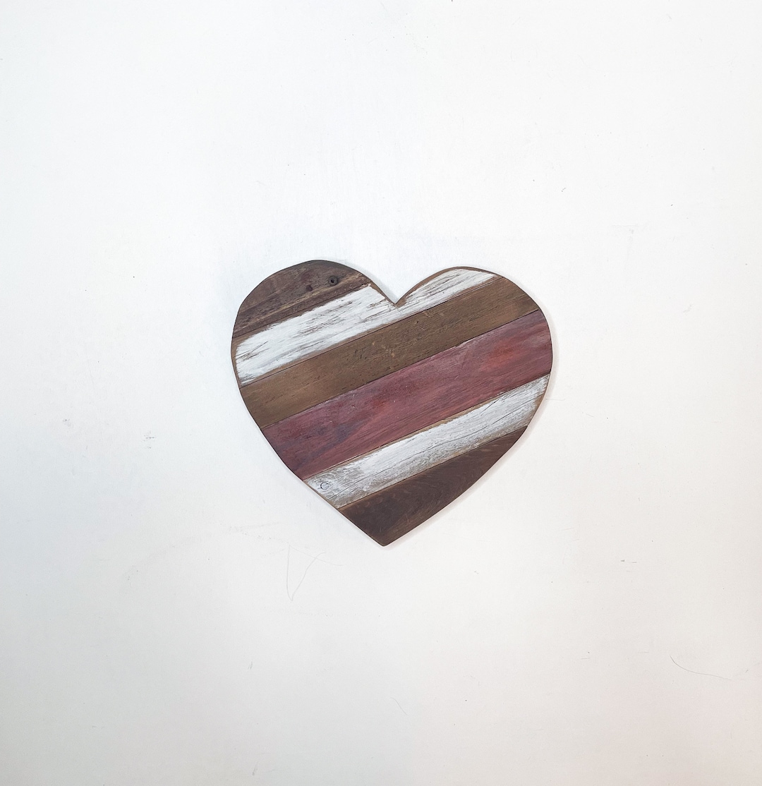 Wood Heart 10 Reclaimed Wood Wall Art Wood Heart Shape - Etsy
