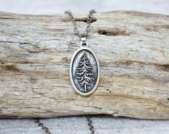 Pine Tree Pendant - Etsy