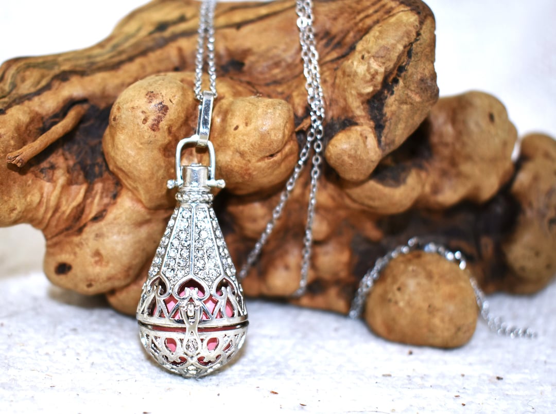 Silver Mexican Angel Caller Harmony Chime Ball With Crystals, Teardrop ...