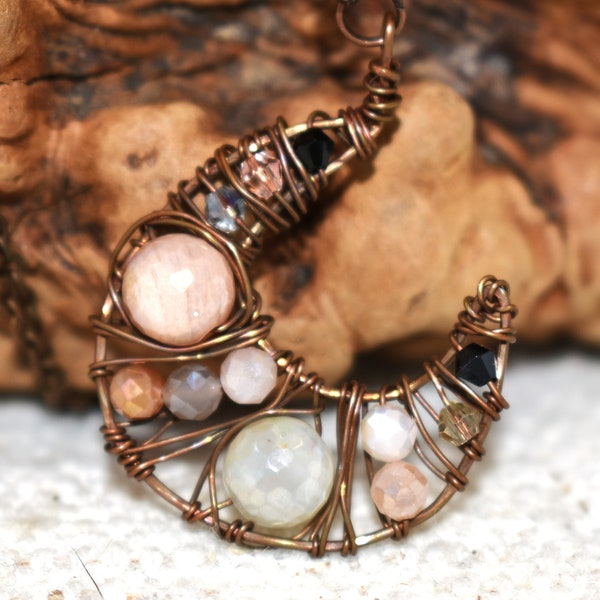 Wire Wrapped Moon - Etsy