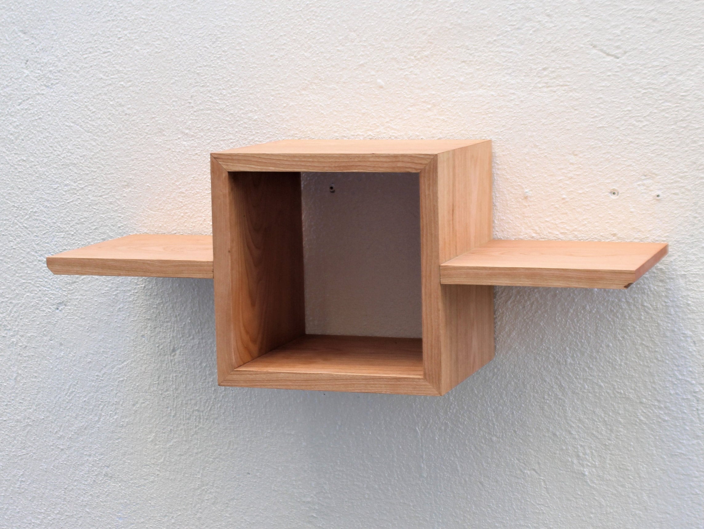 Wooden Floating Cube Storage with Shelf Set Hidden Mount | Etsy