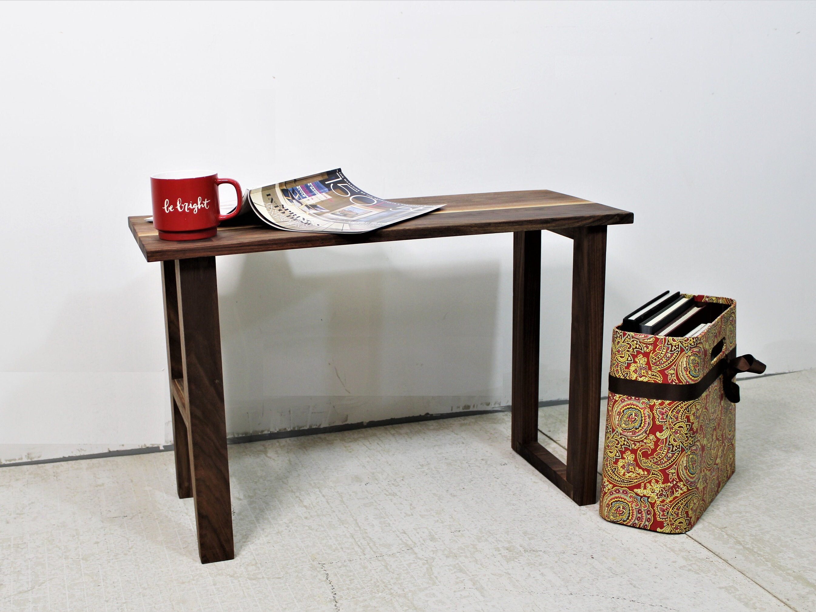 Small Beech & Cherry Wood Indoor Bench, Rustic Hallway Bench, Bedfoot ...