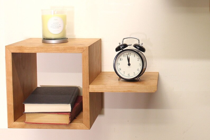 Wooden Floating Cube Storage with Shelf Set Hidden Mount | Etsy