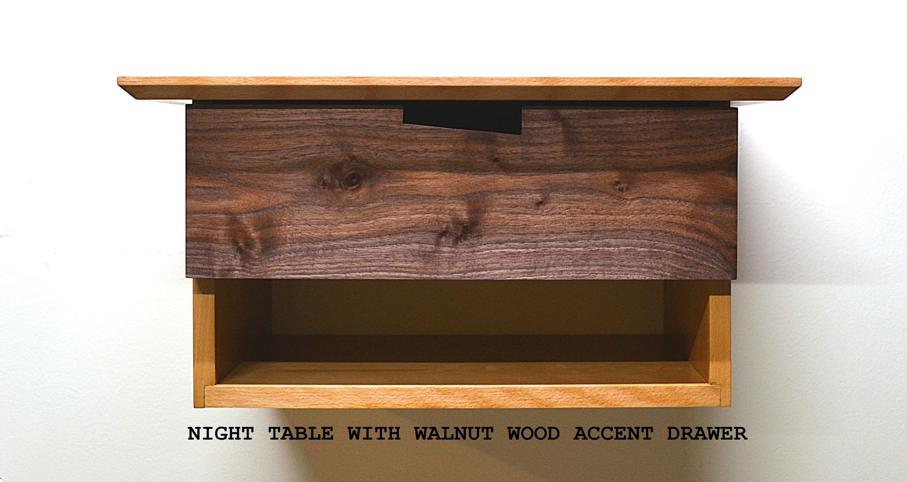 Floating Night Table With Drawer Bedside Table Hidden Mount | Etsy