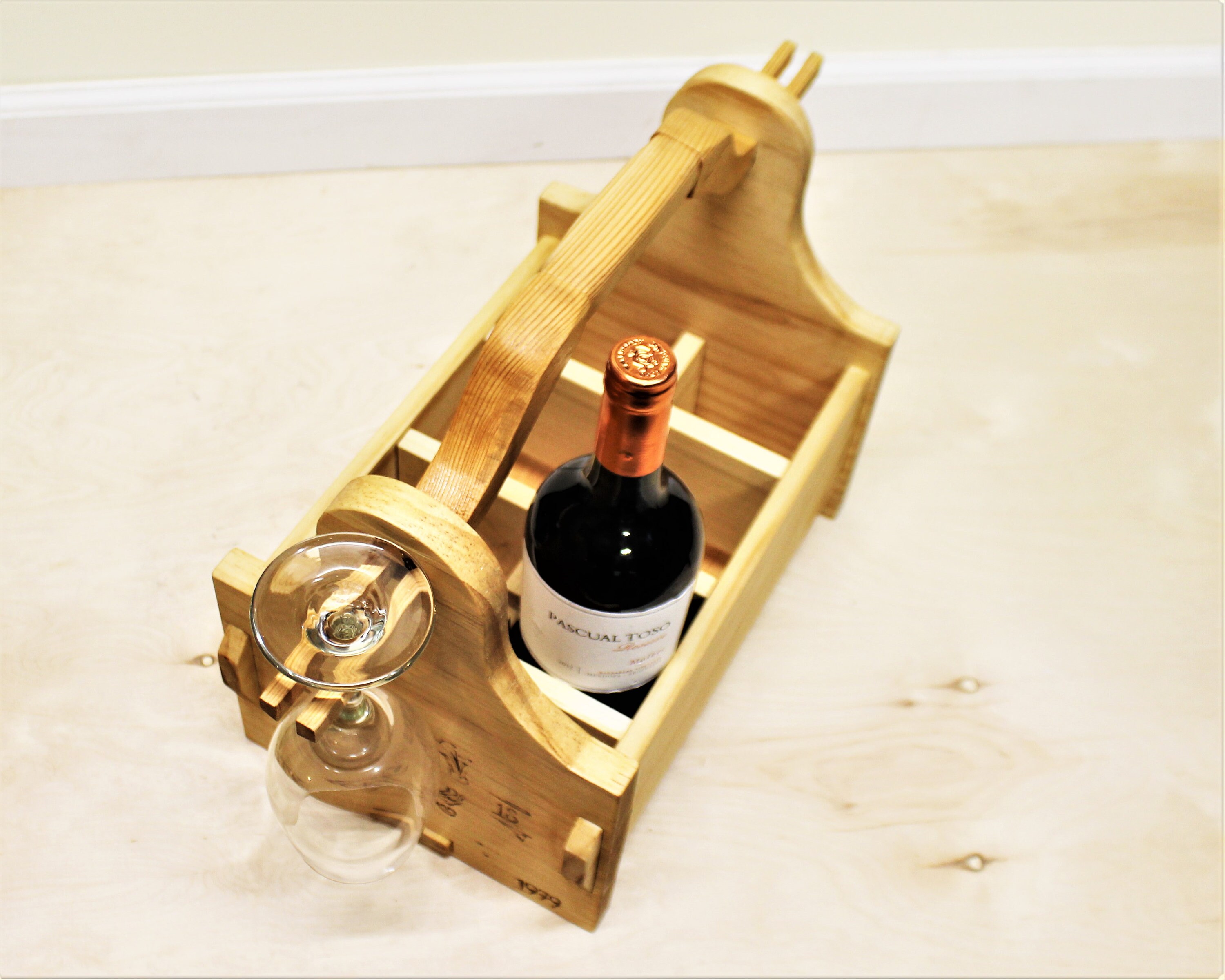 Kitchen & Dining Wine Caddy Wine Glass Holder Beer Soda Tote with ...