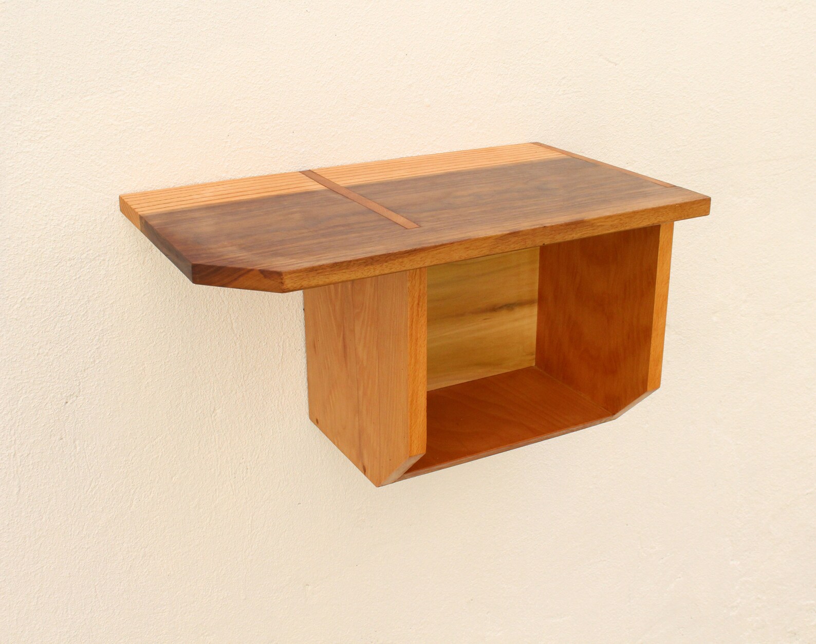 LED Lighting Bedside Table Night Stand With Cubby & Shelf - Etsy