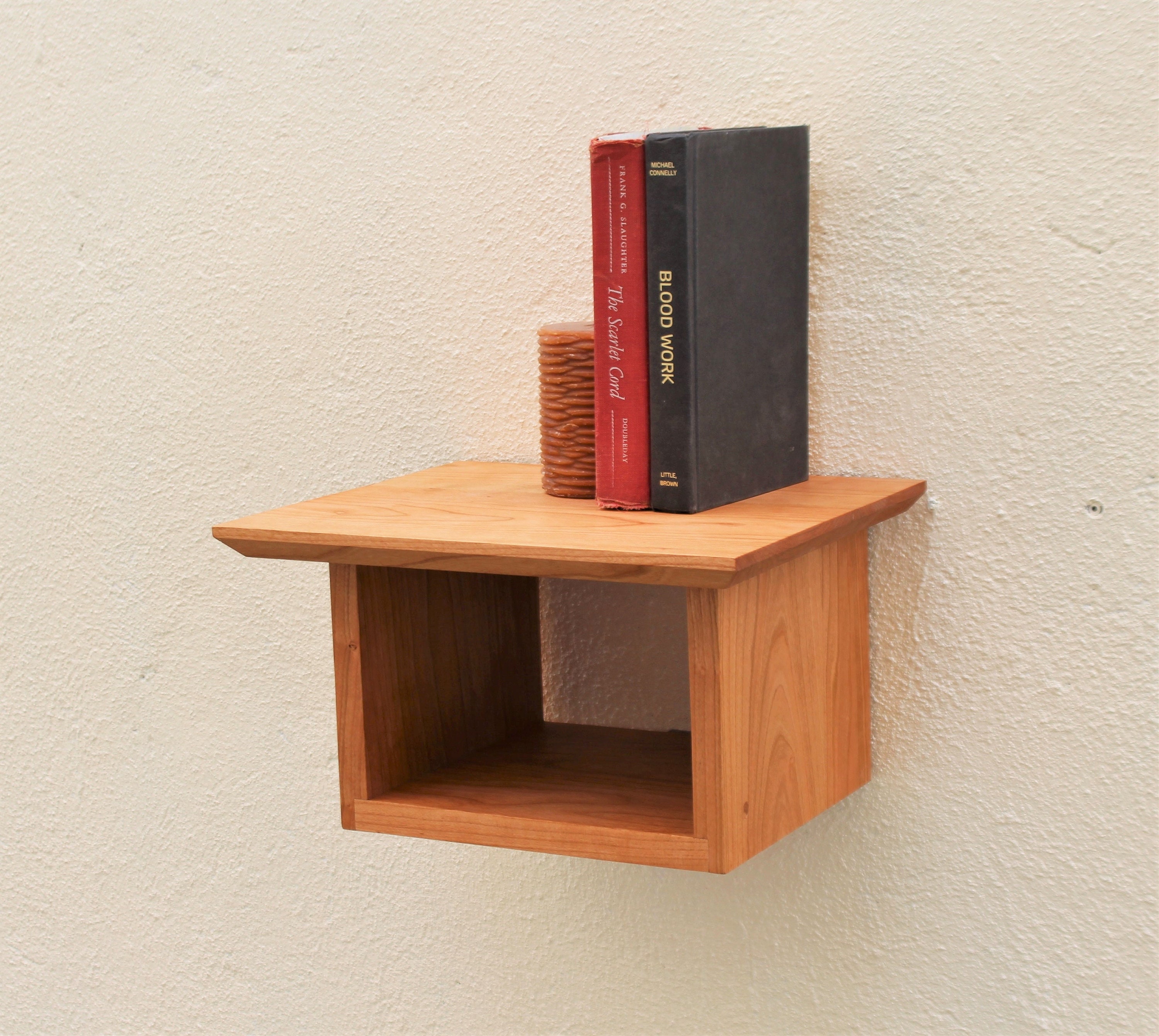 Simple Wall Mounted Bedside Table, Minimalist Nighttable With Shelf and ...