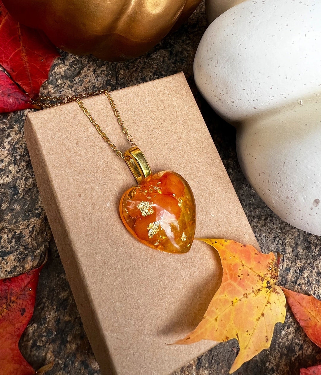 Fire Carnelian Heart Crystal Necklace - Symbol of Love and Passion ...