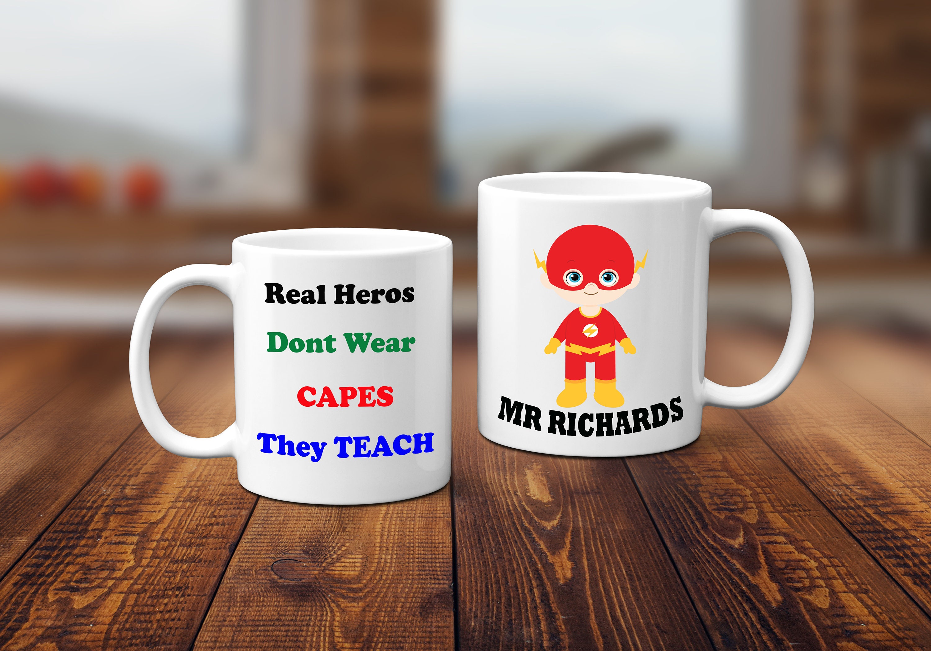 Superhero Teacher Mug Personalised Teacher Gift Mug Teacher - Etsy UK