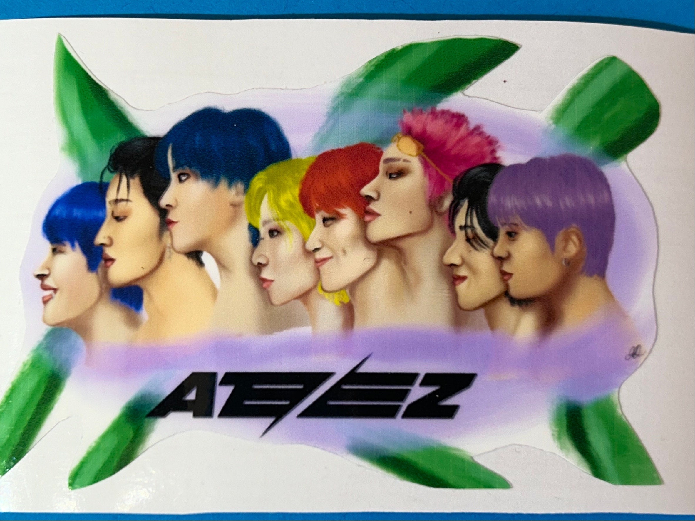 Ateez Profile Sticker Bouncy, Kpop Boy Group, Vinyl Sticker, Atinty ...