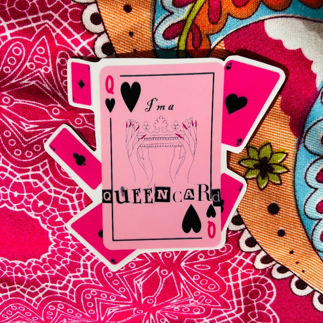 G-idle Queencard Lyric Sticker Bold Pink Vinyl Kpop Sticker Perfect for ...