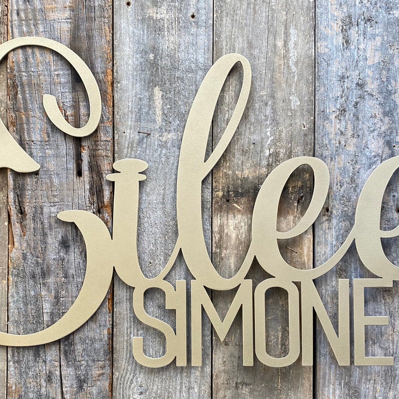 Metal Name Sign for Nursery - Etsy