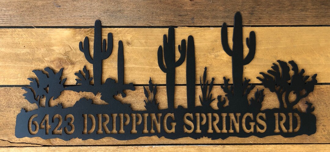 Personalized Desert Scene Metal Sign Decor Metal Monogram Gifts Free ...