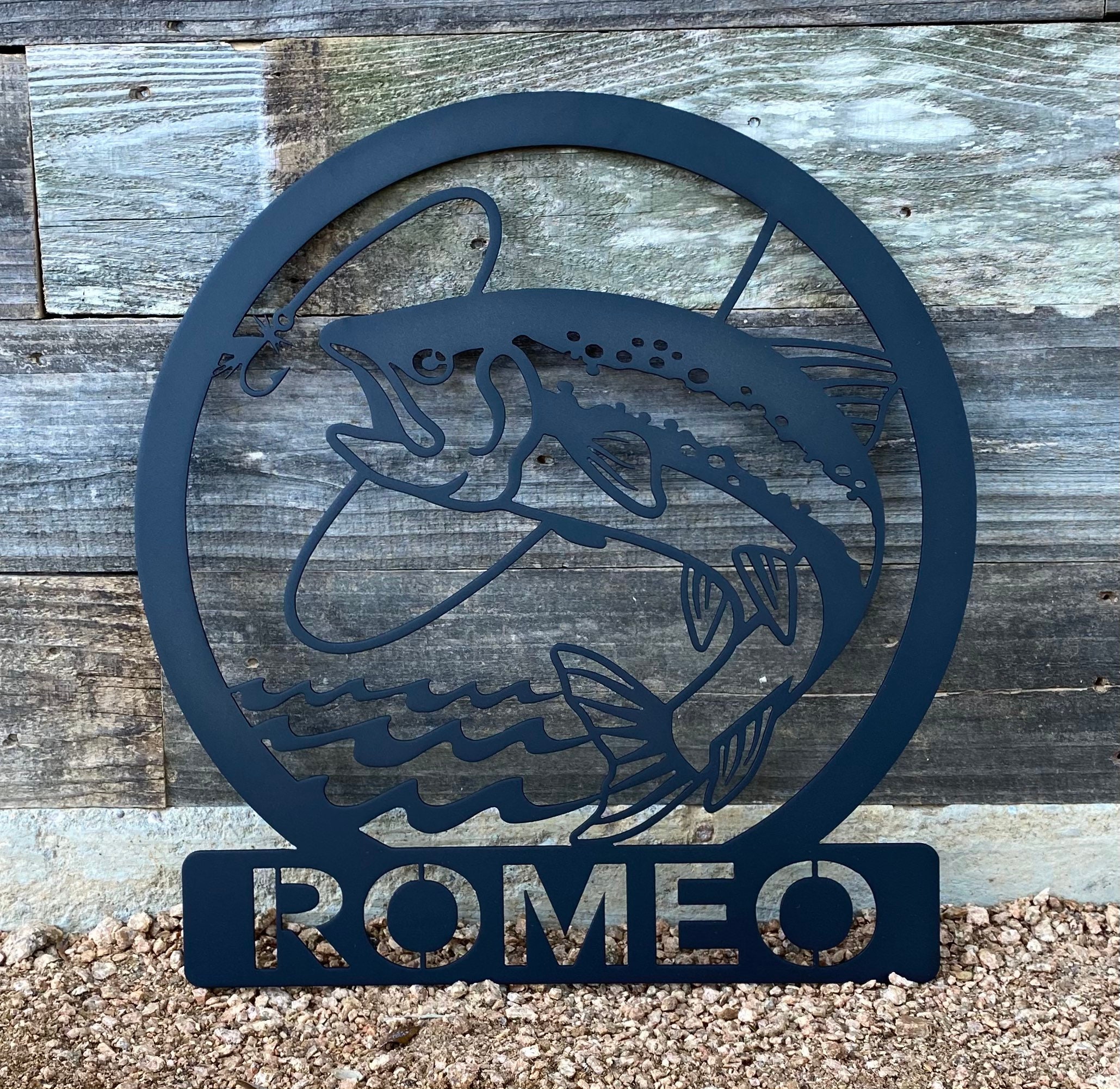 Trout Fishing Name Sign FREE SHIPPING Personalized Metal | Etsy