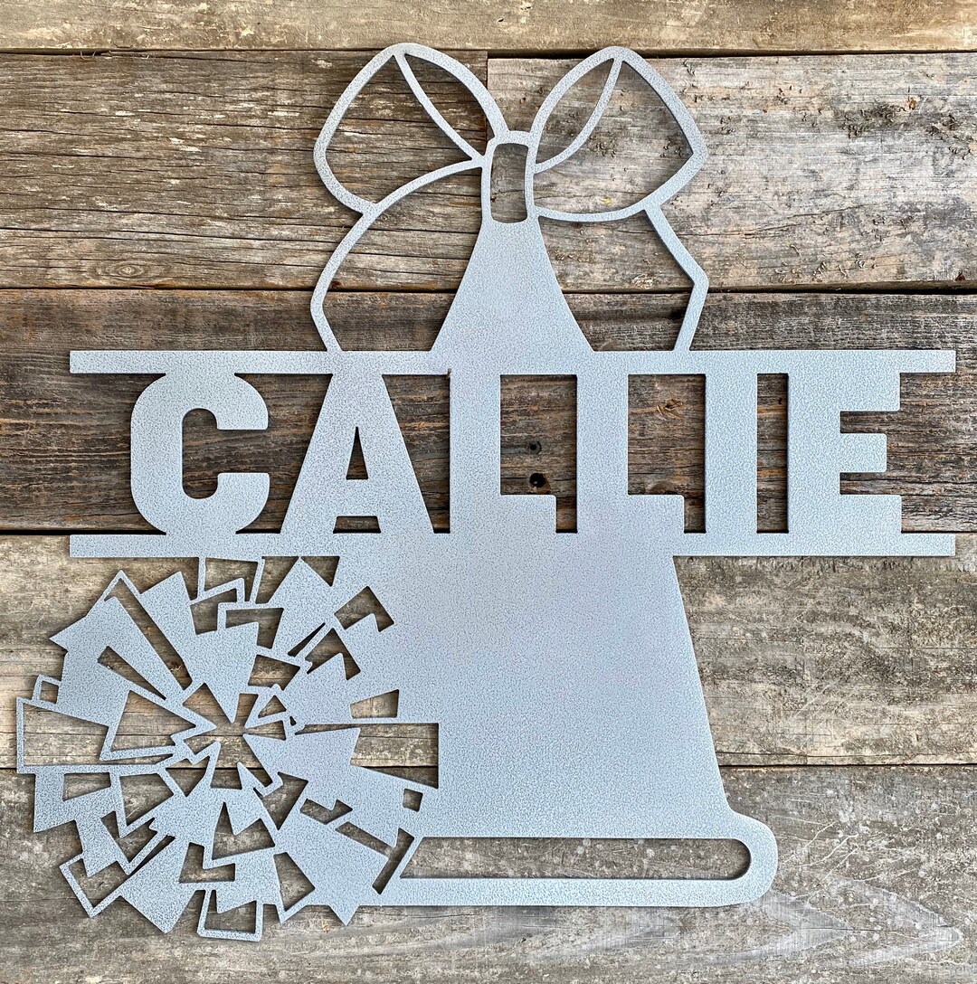 Custom Cheerleader Name Sign FREE SHIPPING Personalized Metal Cheer ...