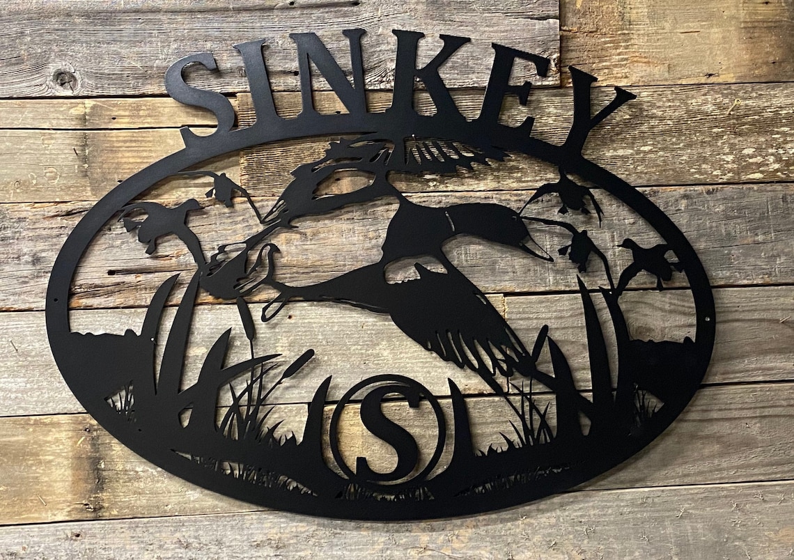 Personalized Duck Hunting Sign Hunting Scene Deer Hunting | Etsy