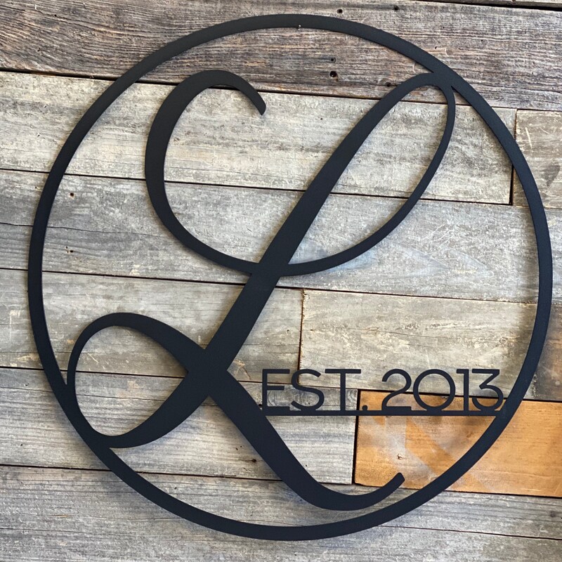 Family Monogram Sign - Etsy