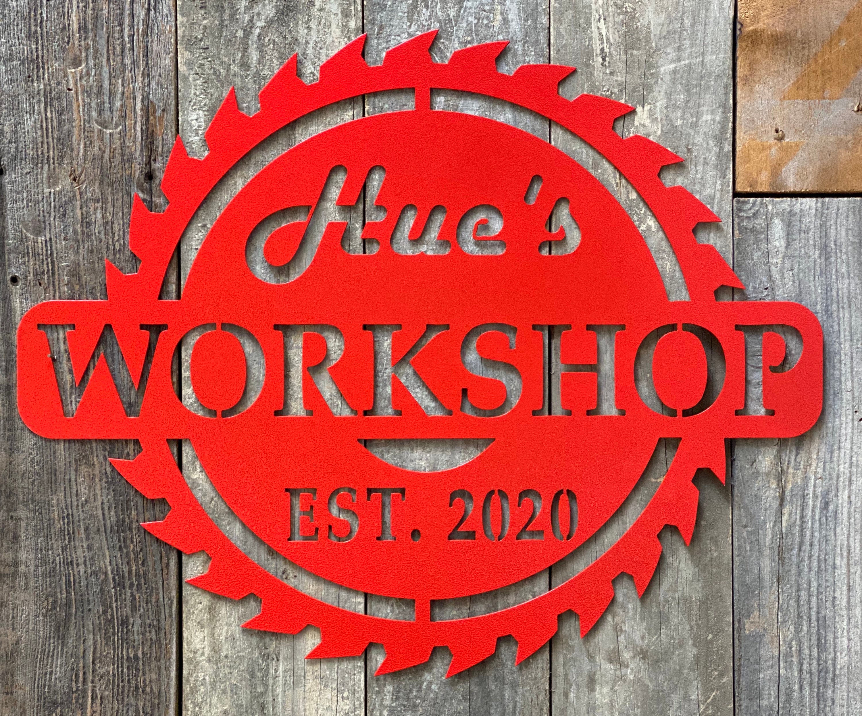Custom Workshop Sign LOW PRICE Free Shipping Custom - Etsy