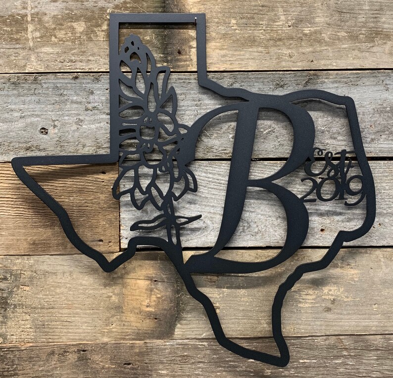 Texas Blue Bonnet Metal Sign Customizable Free Shipping | Etsy