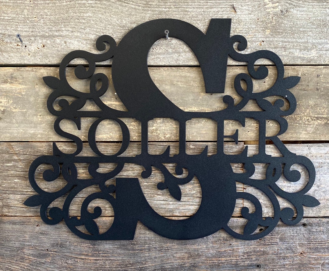 Classic Split Letter Monogram LOWEST PRICE Free Shipping Metal Monogram ...