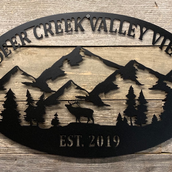 Mountain Metal Art - Etsy