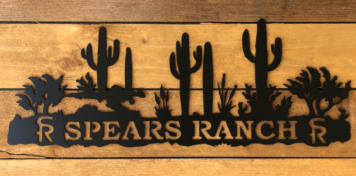 Personalized Desert Scene Metal Sign Decor Metal | Etsy