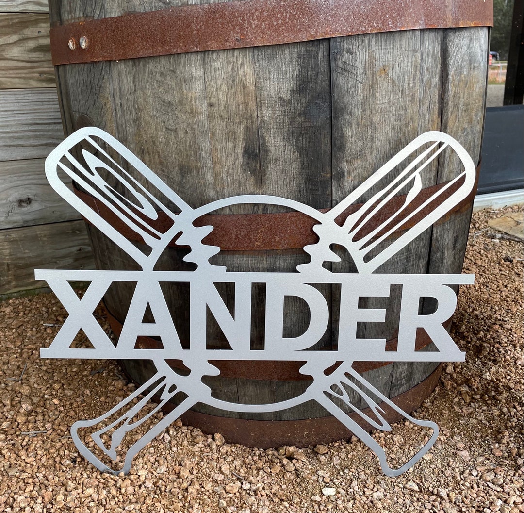 Baseball Bat Name Sign | FREE SHIPPING | Personalized Metal Baseball ...