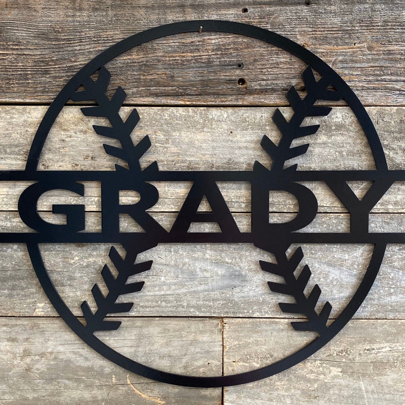 Baseball Name Sign - Etsy