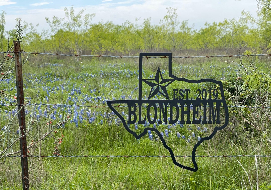 Personalized Texas Star Metal Sign | Custom Family Name Decor - Etsy