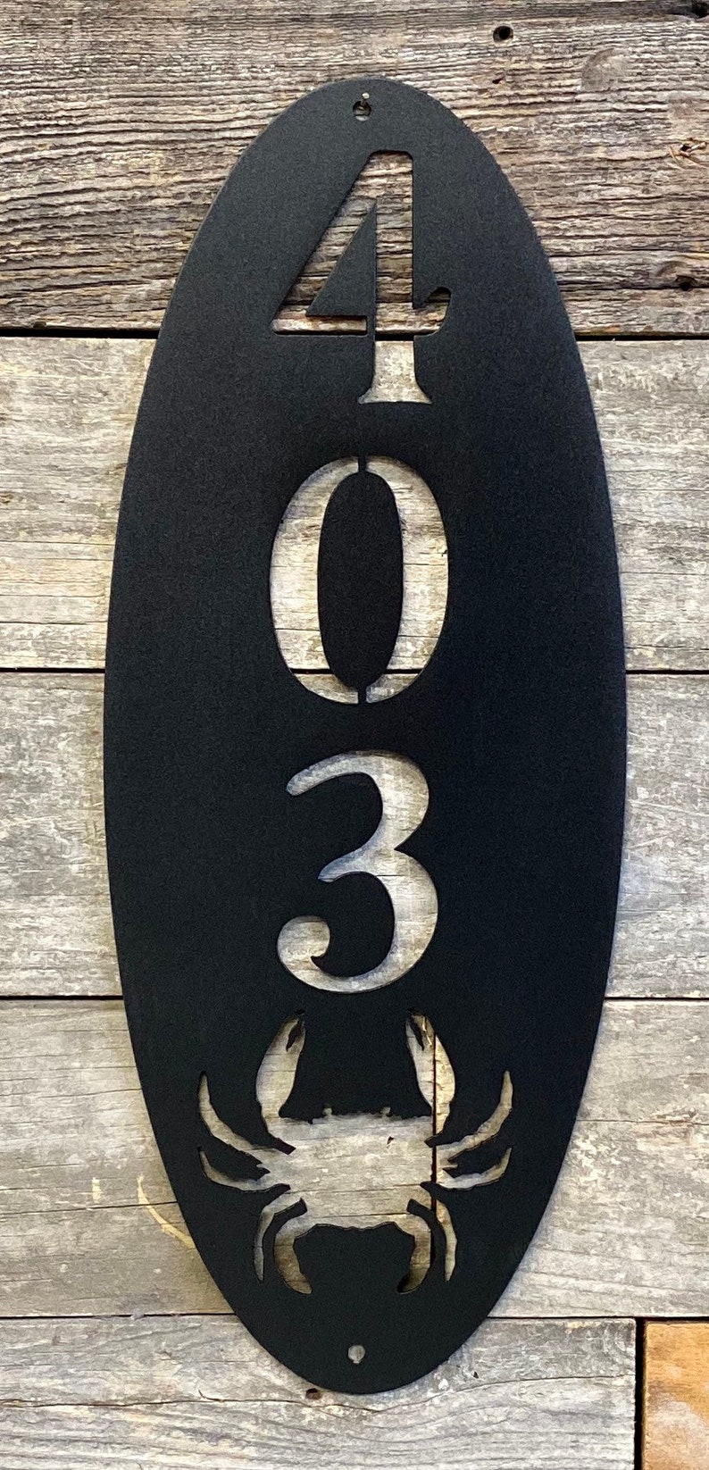 Crab Address Sign LOWEST PRICE Free Shipping Metal Signs - Etsy
