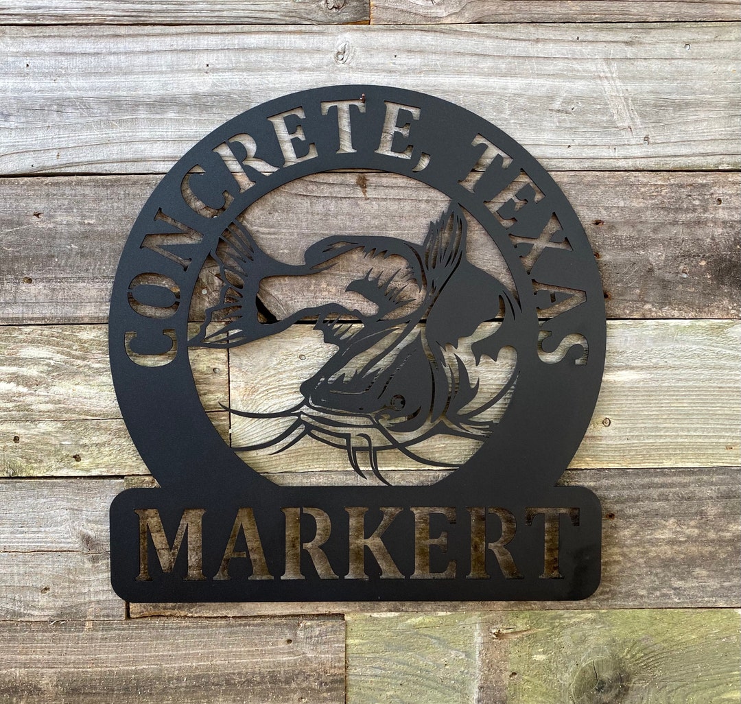 Catfish Family Name Sign | Decor | Metal | Lake House Decor | Gifts ...