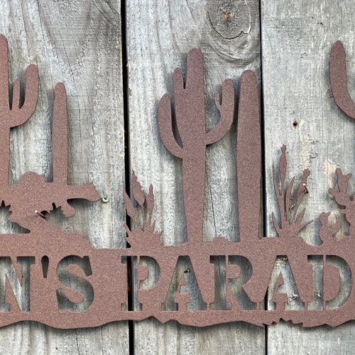 Personalized Desert Scene Metal Sign Decor Metal | Etsy