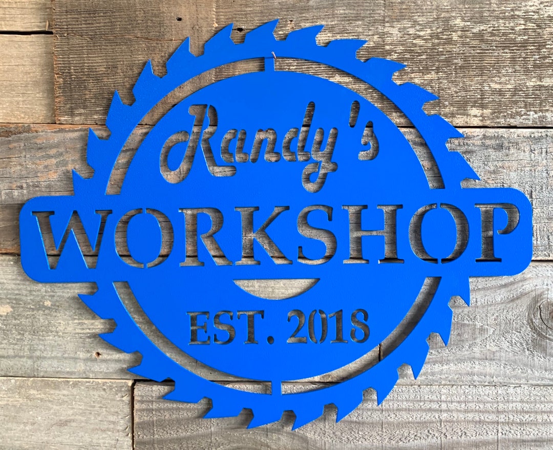 Custom Workshop Sign LOW PRICE Free Shipping Custom - Etsy
