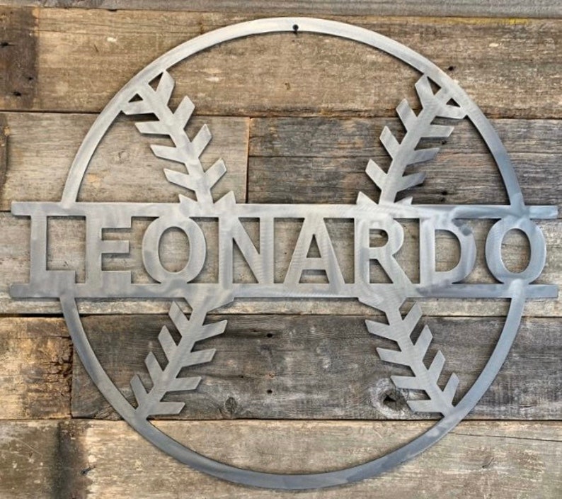 Personalized Metal Baseball Name Sign | Sports Decor - Etsy