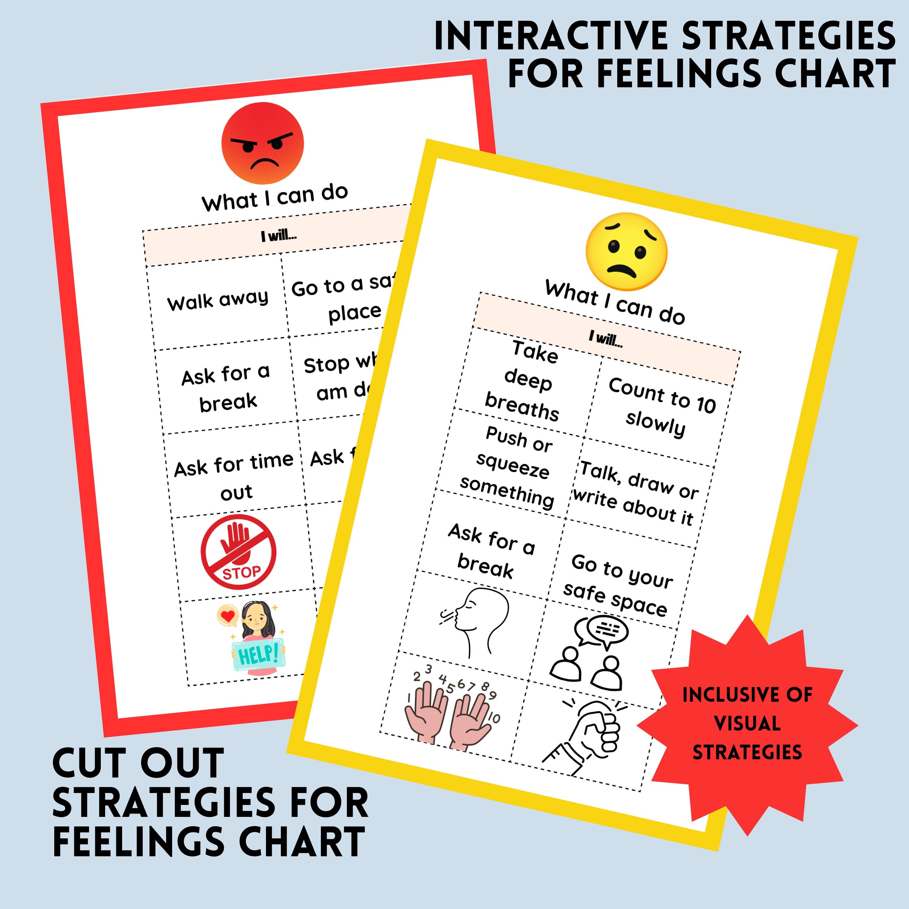Self-regulation, Feelings and Emotions, Feelings Chart, Emotions Chart ...