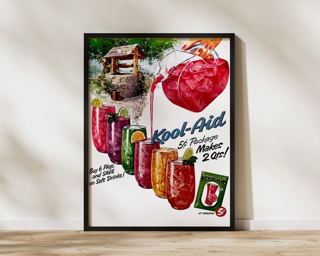 Kool-aid Wall Art Print Vintage Koolaid Magazine Advertisement ...