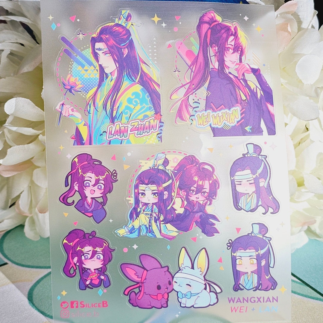 CLEAR Wangxian Transparent Sticker Sheet - Etsy