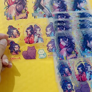 CLEAR Bingqiu Transparent Sticker Sheet - Etsy