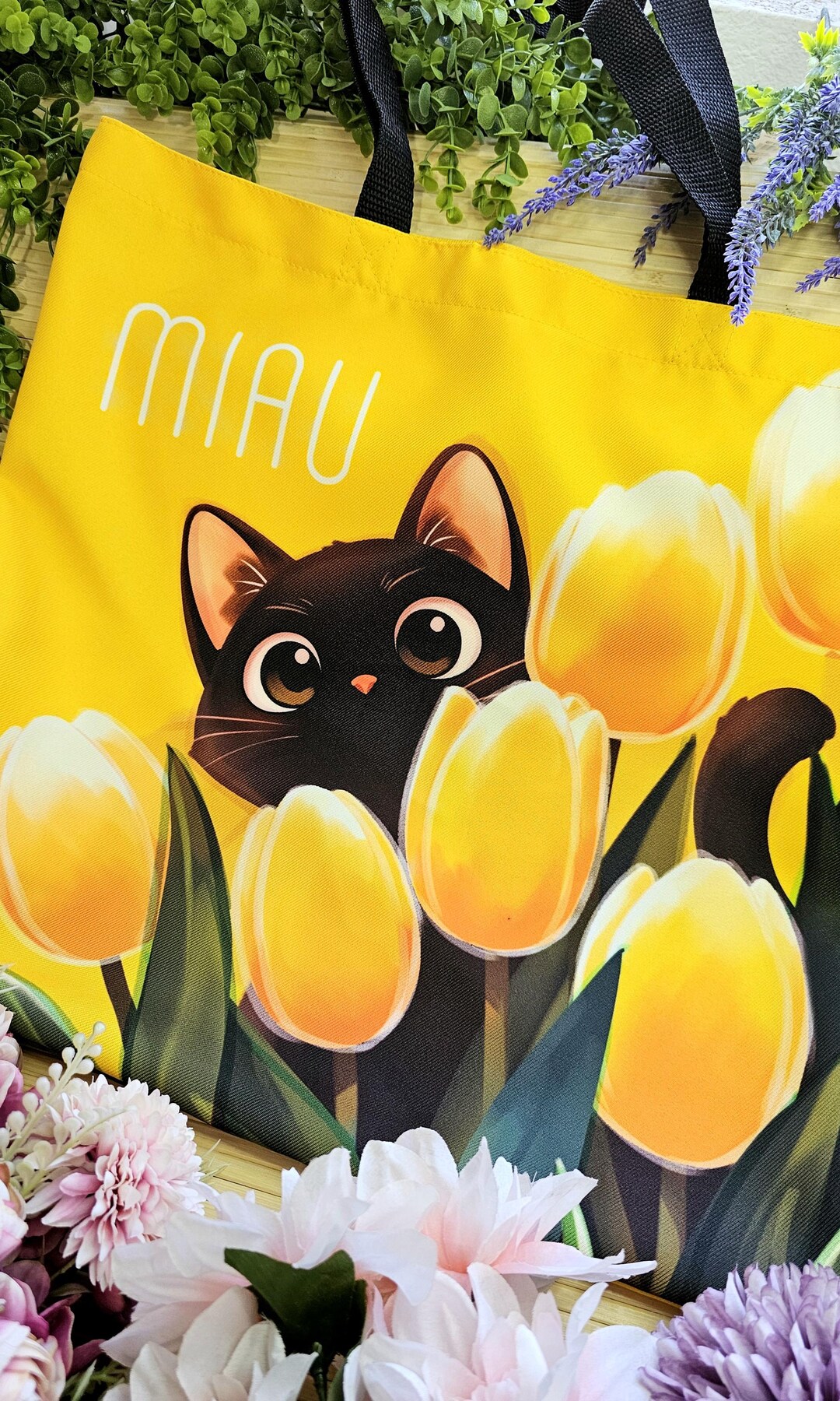 Totebag Spring Meow - Etsy