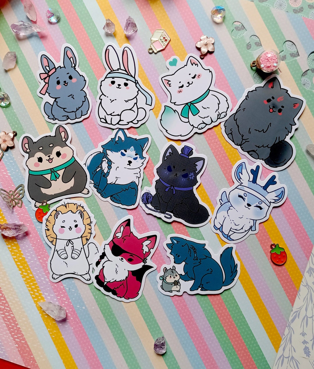 Danemi Animal Stickers Individual - Etsy