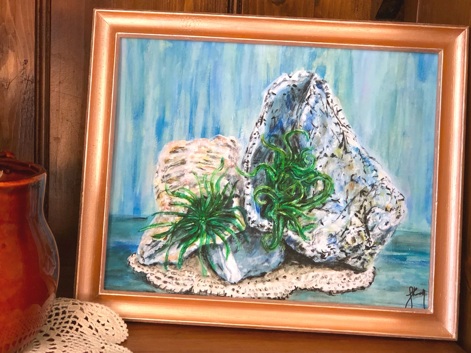 Lucky Two Shells Archival Giclee Print//sea Shells//air Plants//lucky ...