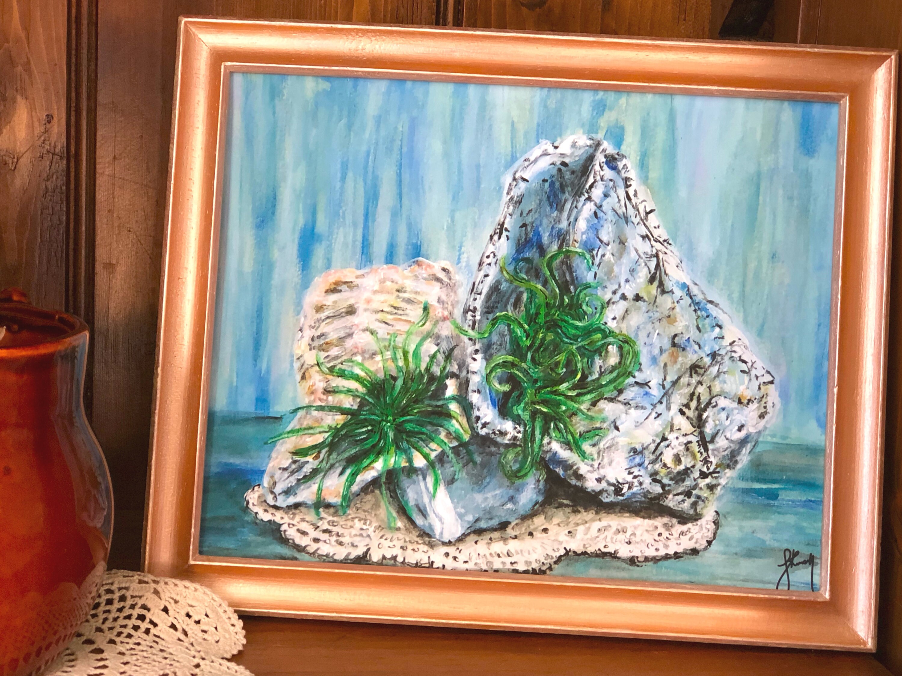 Lucky Two Shells Archival Giclee Print//sea Shells//air Plants//lucky ...