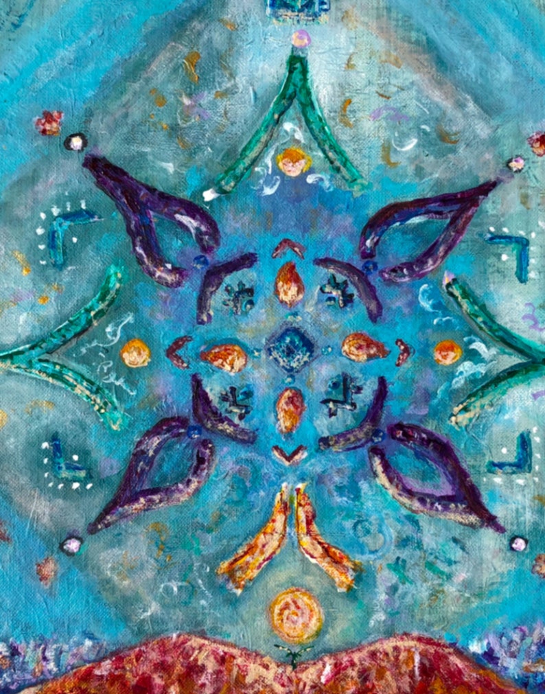Mandala Painting Spiritual Balance Giclee Art Print, Abstract Acrylic ...