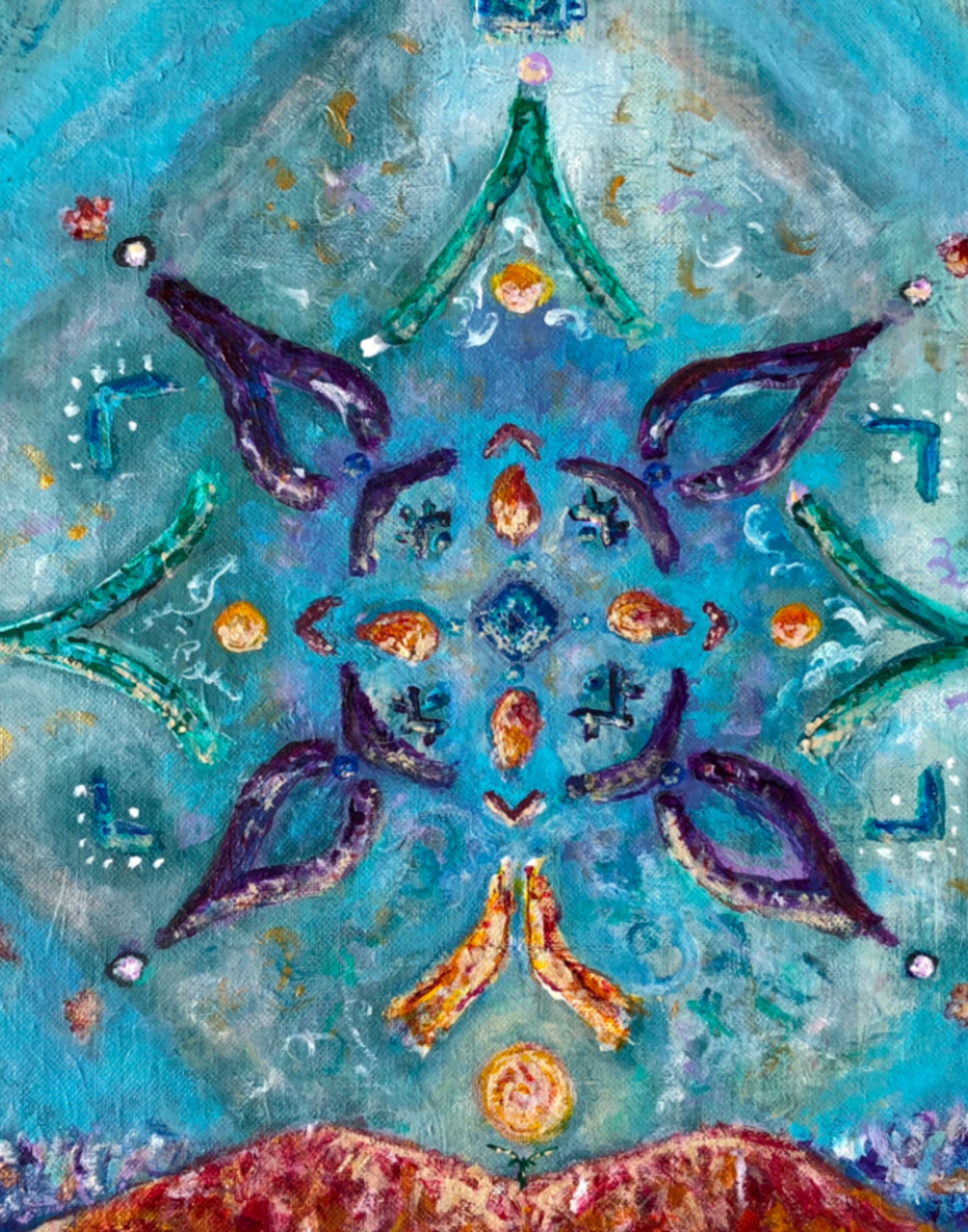 Mandala Painting Spiritual Balance Giclee Art Print, Abstract Acrylic ...