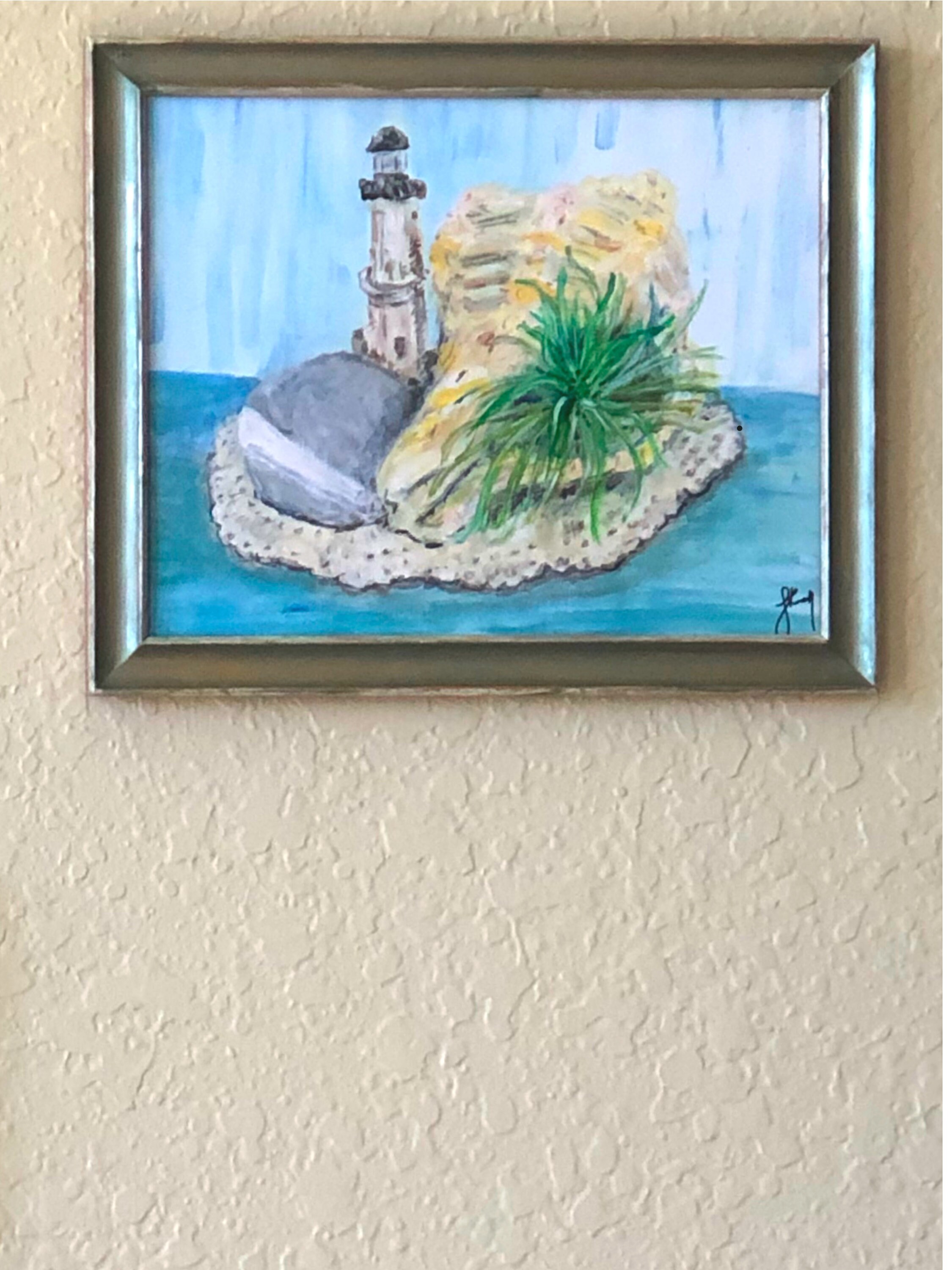 Lucky Yellow Shell— Archival Giclee Print//lighthouse//lucky Rock//sea ...