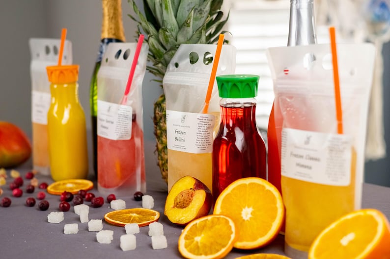 Frozen Mimosa Slushie Pouches – DIY Summer Cocktail Kit - Etsy