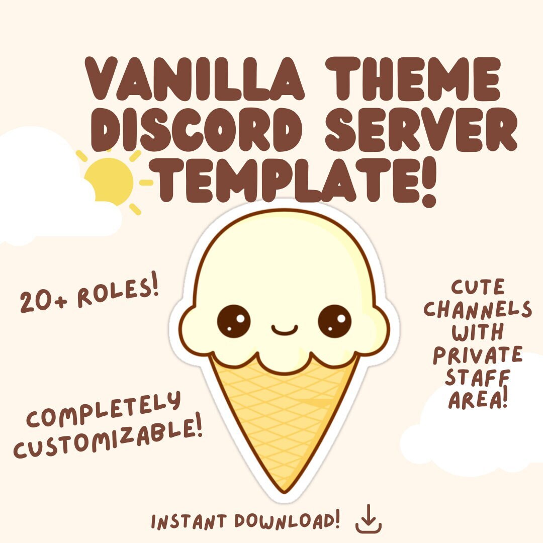 Cute Kawaii Vanilla Aesthetic Discord Server Template - Etsy