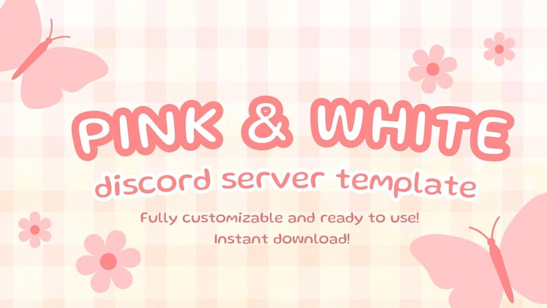PINK & WHITE Coquette Pretty Discord Server Template | 30+ Roles 35 ...