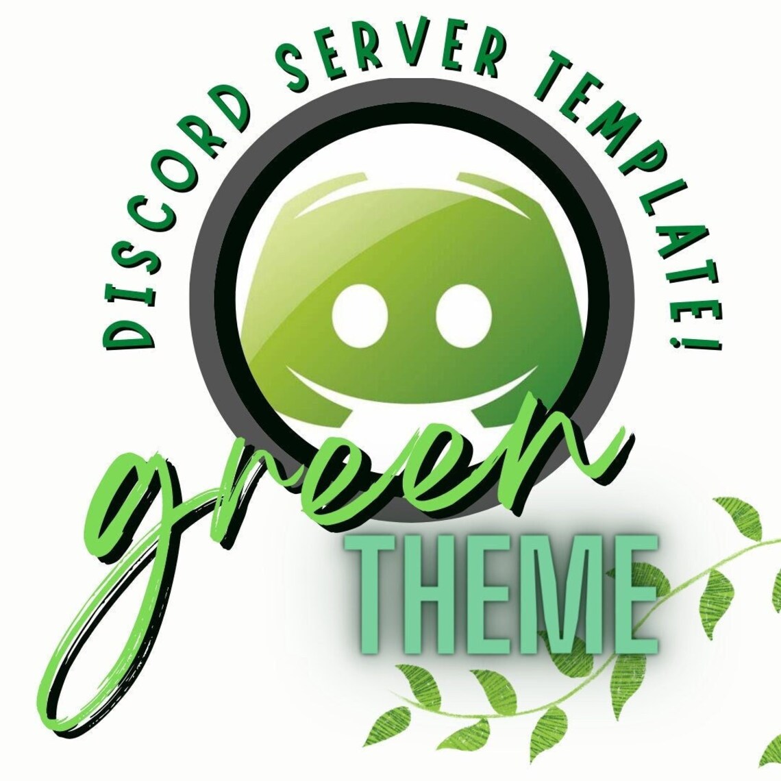 Cute Kawaii Green Aesthetic Discord Server Template | INSTANT DOWNLOAD ...